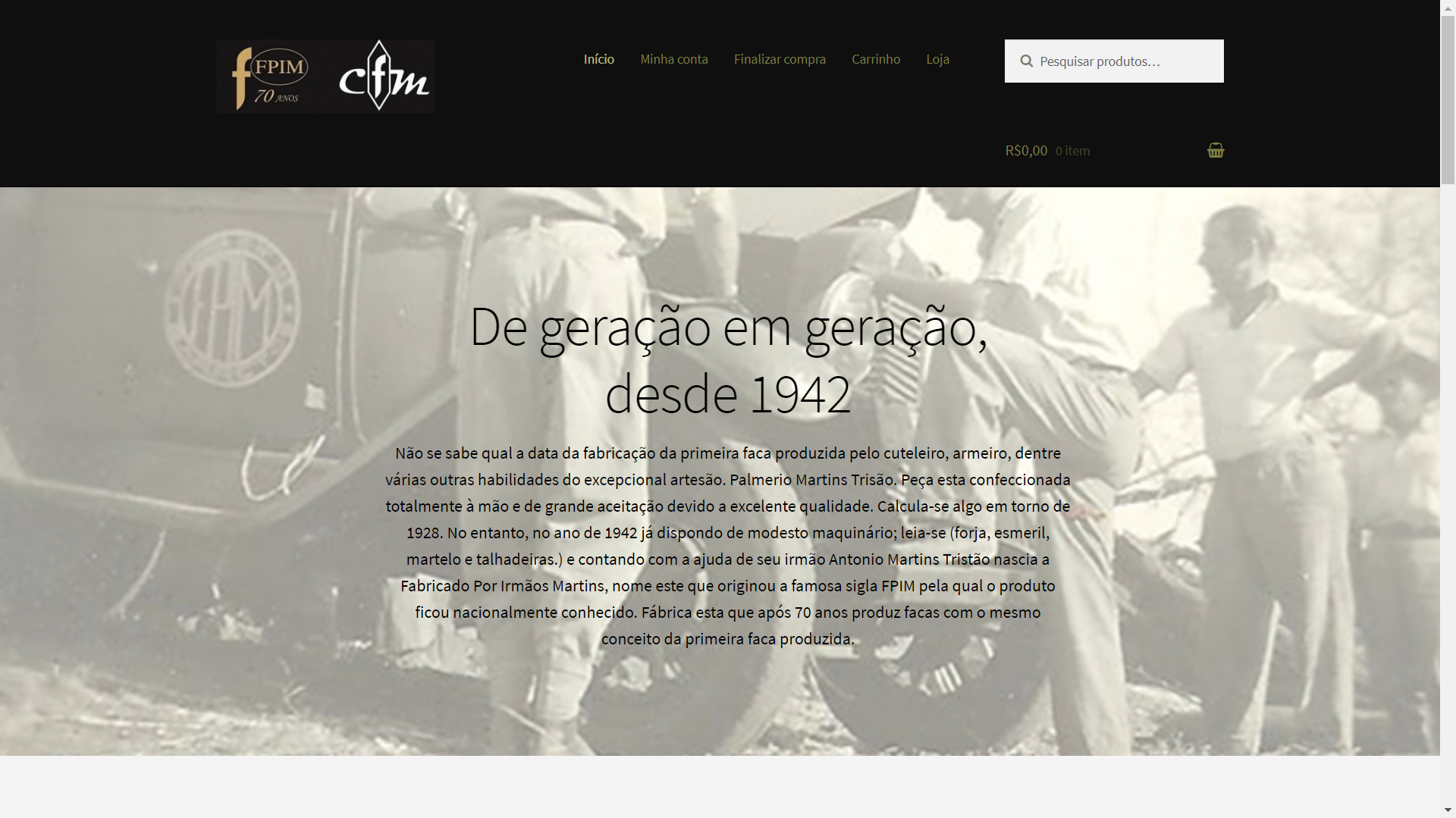 Site: Facas FPIM - EVOTI Sistemas